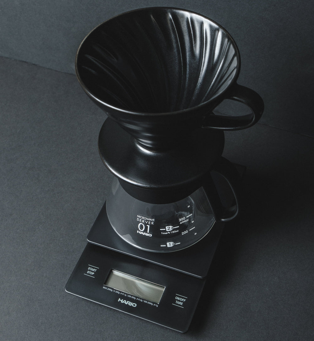 Hario V60 Dripper Matte Black Metal - Pour Over Coffee Brewer – Basic ...
